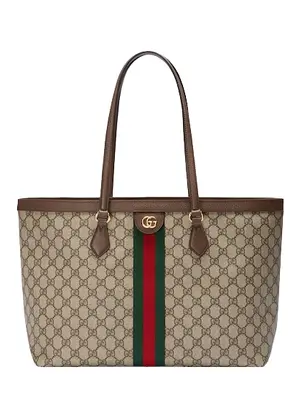 Gucci Ophidia Large Tote Bag GG Canvas Beige And Ebony