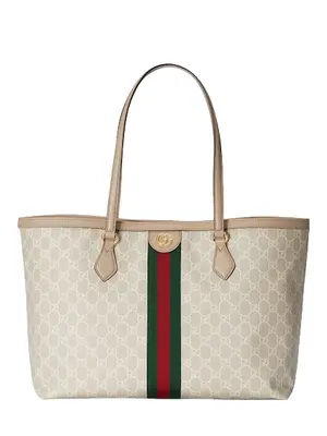 Gucci Ophidia Large Tote Bag GG Canvas Beige And White Canvas