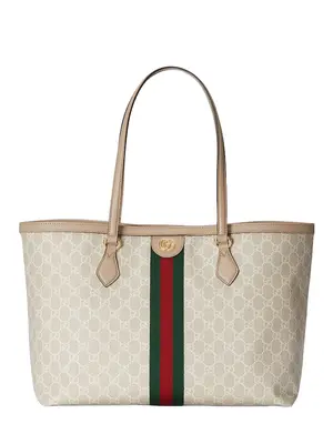 Gucci Ophidia Large Tote Bag GG Canvas White