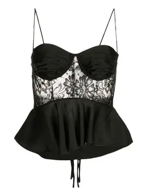 Natasha Zinko Lace-detail Camisole Top - Black