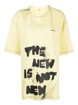 ADER ERROR Logo-print T-shirt - Yellow