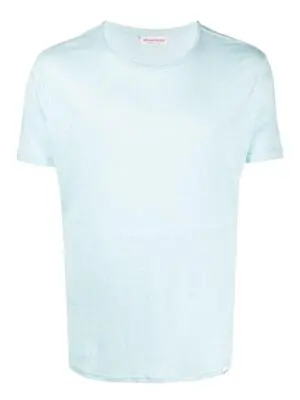 Orlebar Brown Round-neck Linen T-shirt - Blue