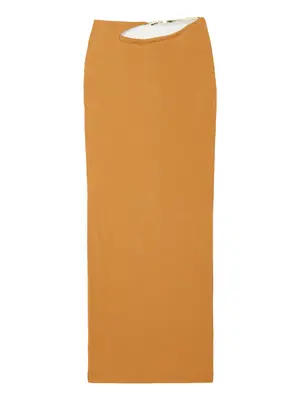 Christopher Esber Buckled Cutout Jersey Maxi Skirt - Brown