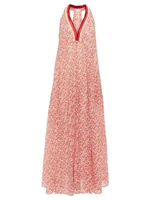 Poupette St Barth Floral Cotton Maxi Dress - Pink