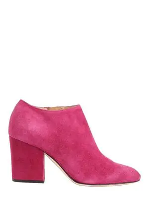 SERGIO ROSSI Suede Ankle Boots - Magenta