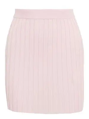 Helmut Lang Ribbed Wool Mini Skirt - Baby Pink