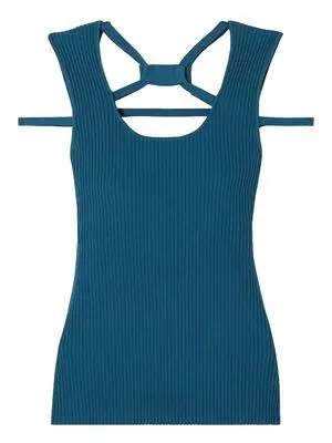 ROKSANDA Ribbed-knit Tank - Petrol