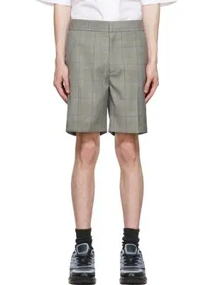 Givenchy Givenchy Wool Check Pattern Shorts 030 Medium Grey