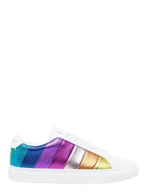 Kurt Geiger Lane Rainbow-stripe Sneakers - White