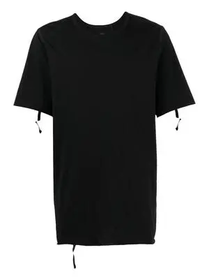 ISAAC SELLAM EXPERIENCE Seam-detailing Cotton T-shirt - Black