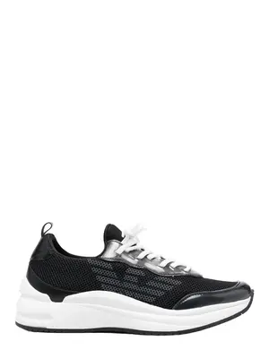 Emporio Armani Transparent-detail Low-top Sneakers - Black