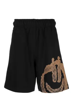 MISBHV Monogram-smiley Track Shorts - Black