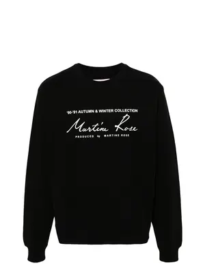 Martine Rose Logo-print Cotton Sweatshirt - Black