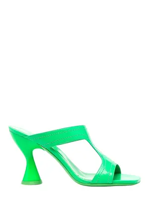 By Far 95mm Leather Sandals - Green