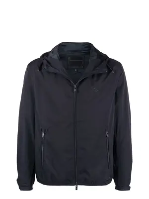 Emporio Armani Water-repellent Hooded Jacket - Blue