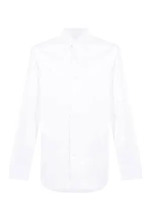 BARBA NAPOLI Button-up Cotton Shirt - White