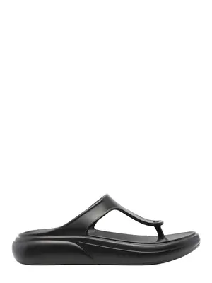 STUART WEITZMAN Open Toe Flip Flops - Black