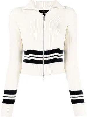 Rag & Bone Stripe-detail Ribbed Jumper - Neutrals