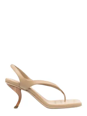 GIABORGHINI Rosie 13 Square-toe Sandals - Neutrals