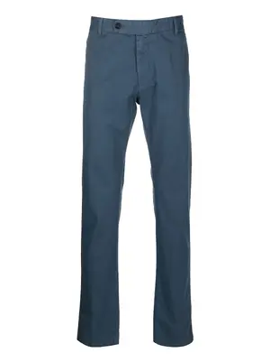 Massimo Alba Off-centre Button Chinos - Blue