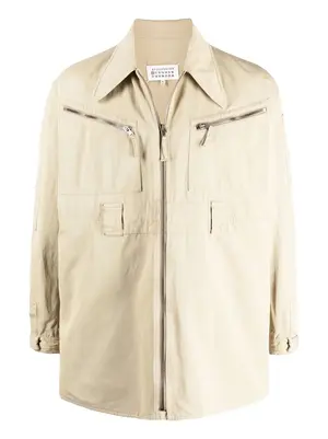 MAISON MARGIELA Zipped-up Sports Jacket - Neutrals