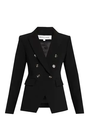 Veronica Beard Miller Double-breasted Dickey Jacket Black