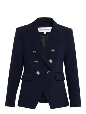 Veronica Beard Miller Double-breasted Dickey Jacket Navy
