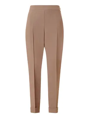 Akris Akris Chris Conical-Leg Crêpe Pants Chai