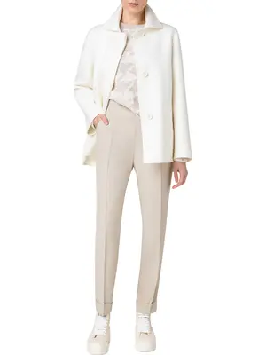 Akris Akris Chris Conical-Leg Crêpe Pants Clay