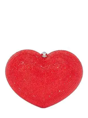 Judith Leiber L'amour Petit Coeur Minaudiere - Red