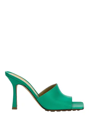 Bottega Veneta Stretch Mule Sandals - Acid Turquoise