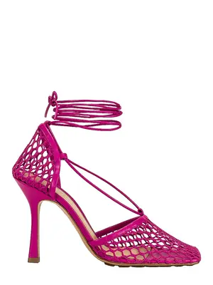 Bottega Veneta Stretch Ankle Strap Sandals - Hollyhock