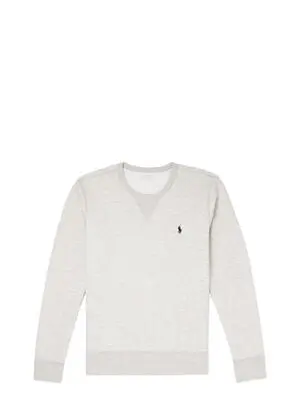 Polo Ralph Lauren Logo-embroidered Jersey Crewneck Sweatshirt - Gray