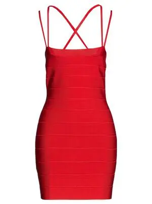 Herve Leger Bandage Mini Dress - Papaya