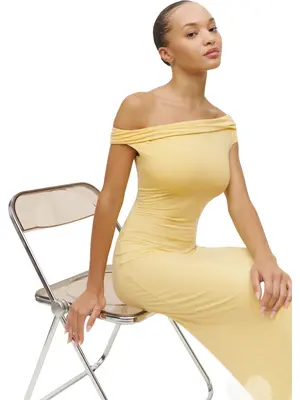 REFORMATION Jamen Knit Dress Sunshine