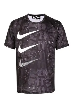 BLACK COMME DES GARÇONS Swoosh-print Graphic T-shirt - Black