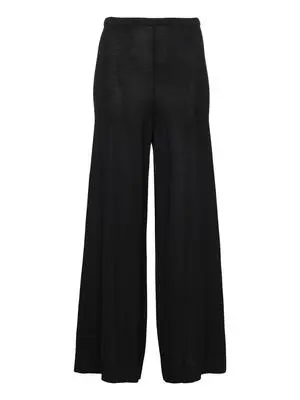 TOTEME Knitted Silk-cashmere Trousers - Black