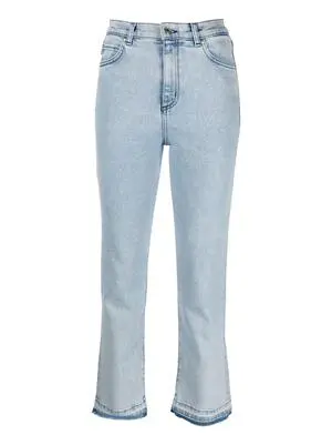 Hugo Cropped Straight-leg Jeans - Blue
