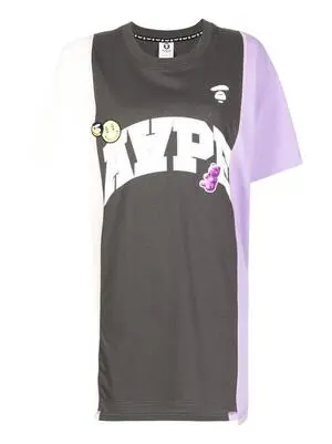 AAPE BY *A BATHING APE Colour-block T-shirt - Grey