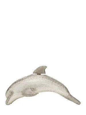 Judith Leiber Dolphin Minaudiere - Silver