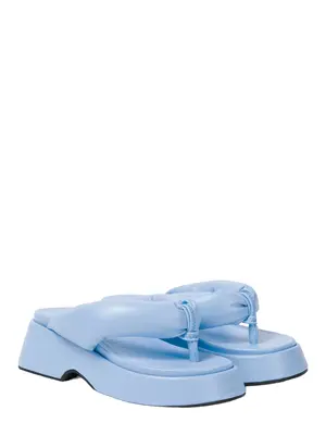 GANNI Padded Thong Sandals - Blue