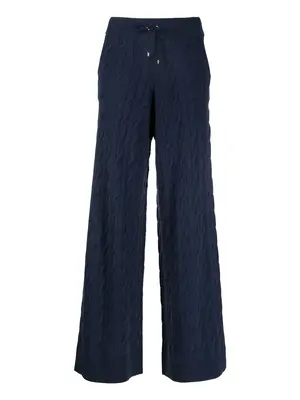 Ralph Lauren Recycled Cashmere Wide-leg Trousers - Blue