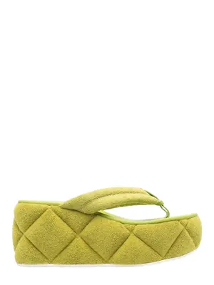 LE SILLA Square Wedge Sandals - Green