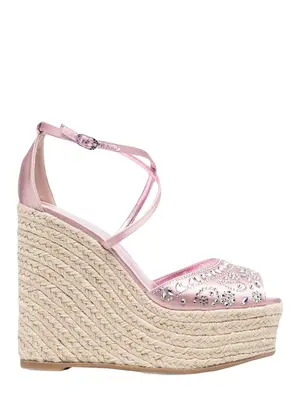 LE SILLA Crystal-Embellished Espadrilles