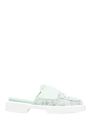 LE SILLA Yacht Lace Mules - Green