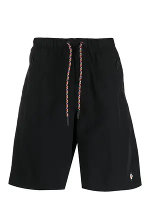 COUNTY OF MILAN Marcelo Burlon Logo-embroidered Track Shorts - Black