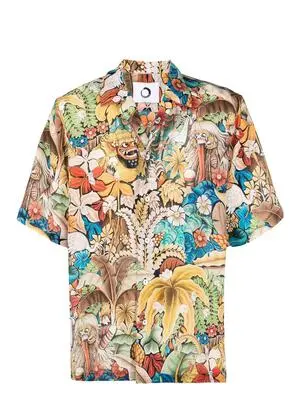 ENDLESS JOY Graphic-print Short-sleeve Shirt - Neutrals