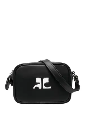 COURREGES Logo-patch Crossbody Bag - Black