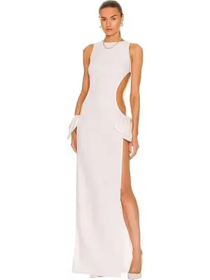 MONOT Bow Cut Out Gown - White