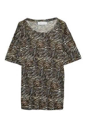 IRO PARIS Shay Zebra-print T-shirt - Navy